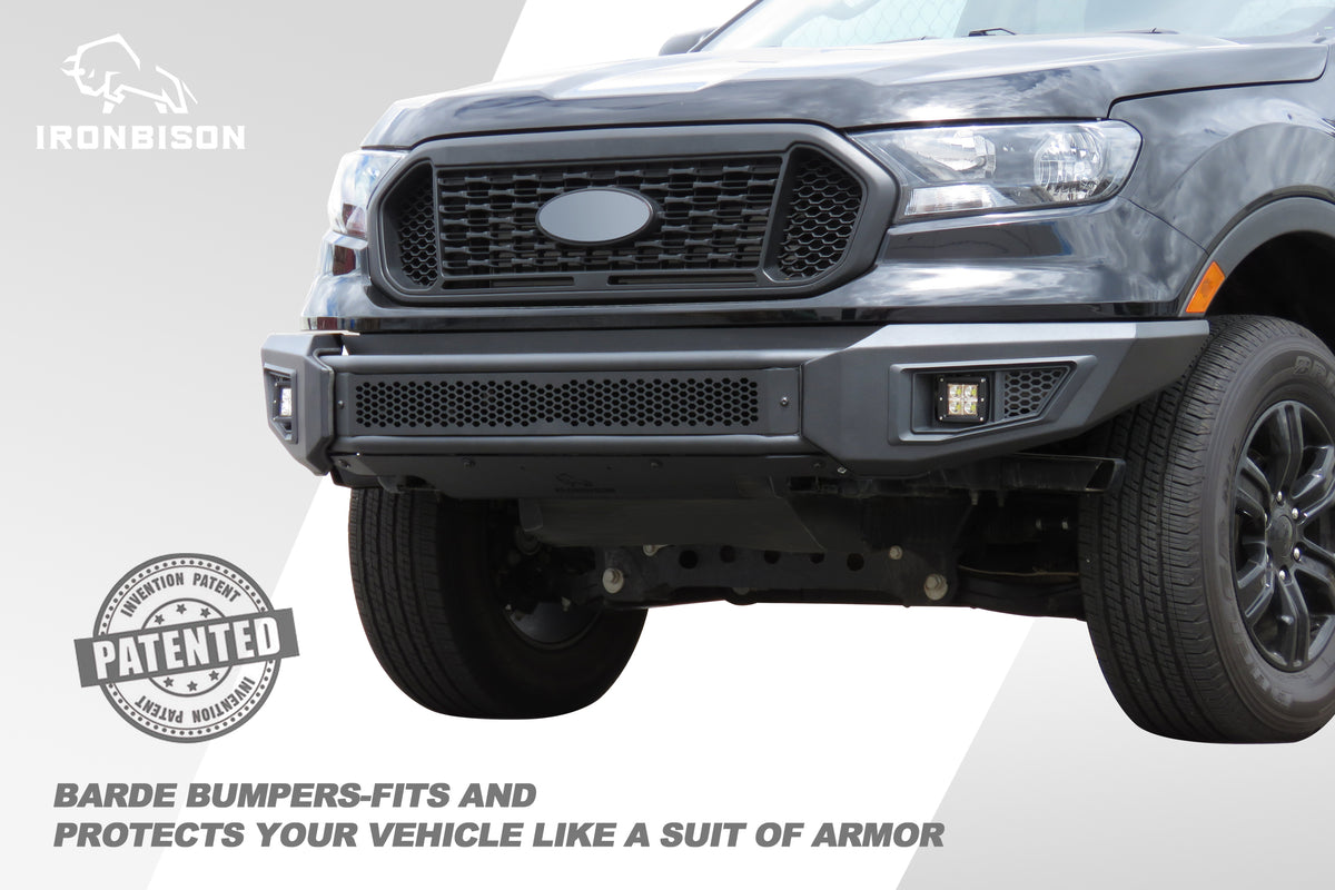 IRONBISON Barde Front Bumper for 2019-2023 Ford Ranger Heavy Duty Fold