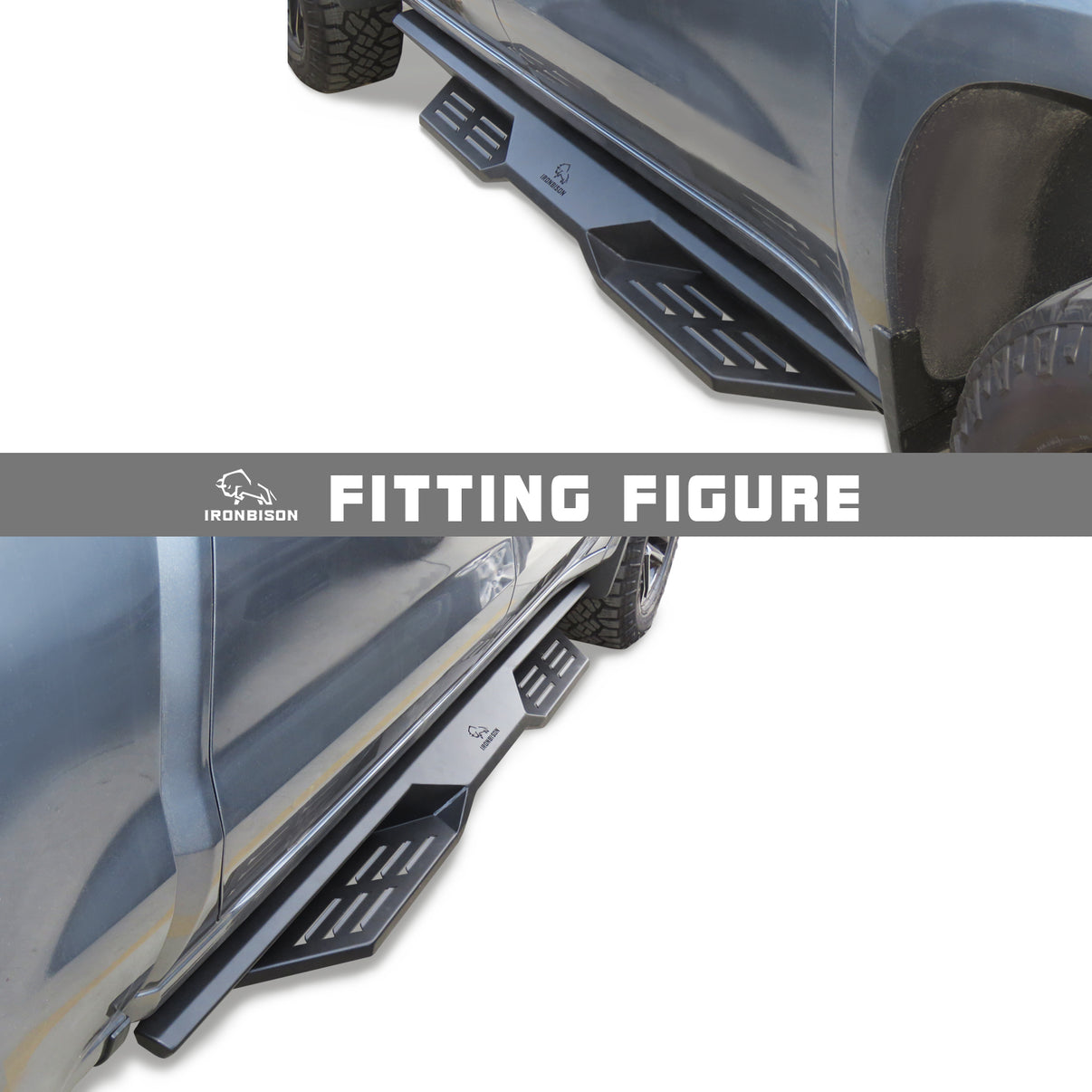 IRONBISON Defender Steps Running Boards Compatible with 2019-2026 Chev